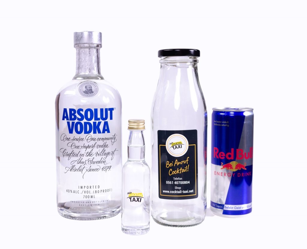 Absolut Vodka mit Red Bull - Cocktail Taxi